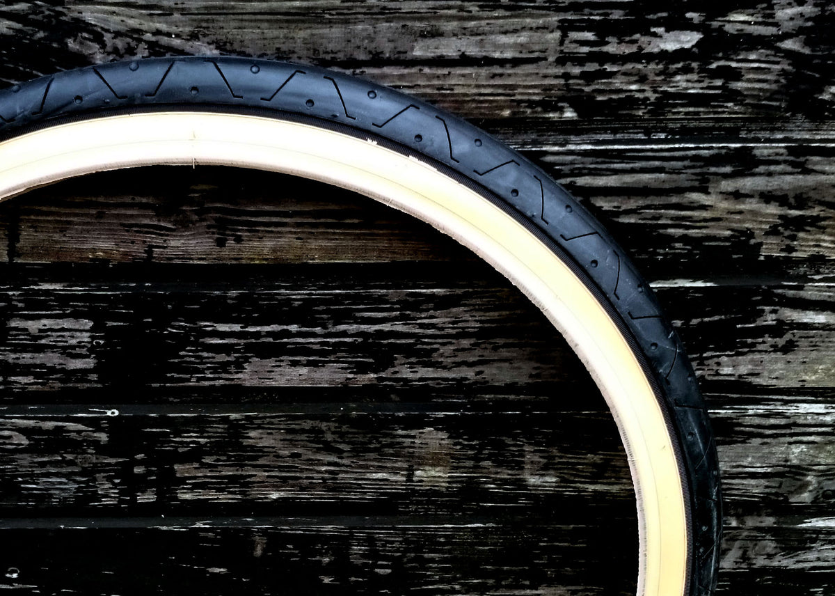 BLACK GUMWALL Slick mountain bike tyre tire – CurioUK